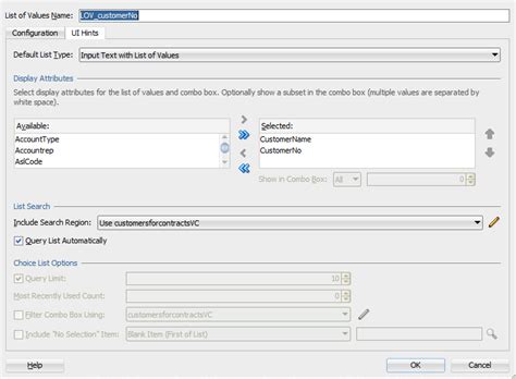 Customize The Afinputlistofvalues Result Table Oracle Forums