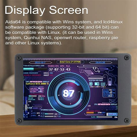 Pantalla Secundaria Pantalla Secundaria Usb Dual Acrílico Diy Pantalla