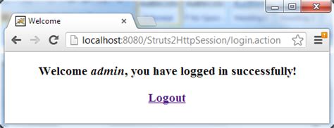 Struts Login Logout Example