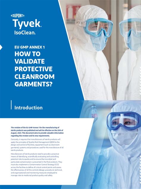 Eu Gmp Annex 1 Guide For Cleanroom Garments 2023 En Pdf Sterilization Microbiology