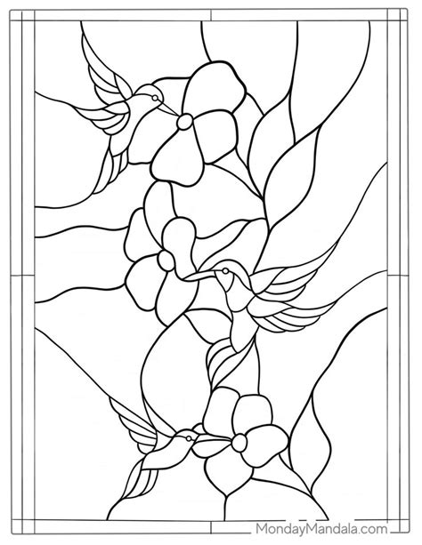 28 Stained Glass Coloring Pages Free Pdf Printables In 2024 Stained