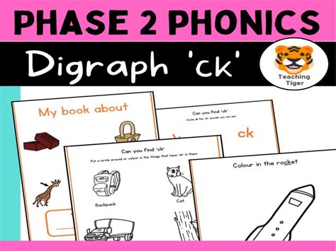 Mash Phase 2 Phonics Digraph Ck