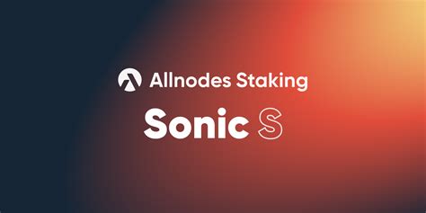 Sonic S Staking On Allnodes