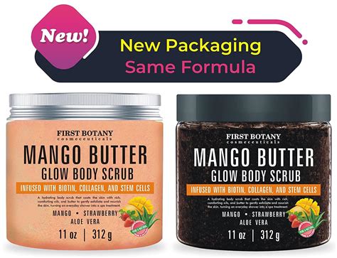 Mango Butter Body Scrub With Biotin Collagen And Stem Cells Natural