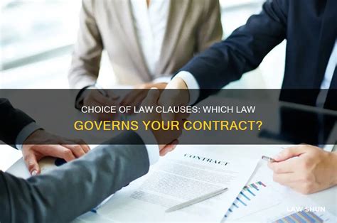 choice of law clauses which law governs your contract lawshun