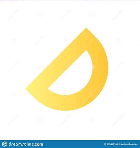 Protractor Flat Gradient Two Color Ui Icon Stock Vector Illustration Of Pictogram School