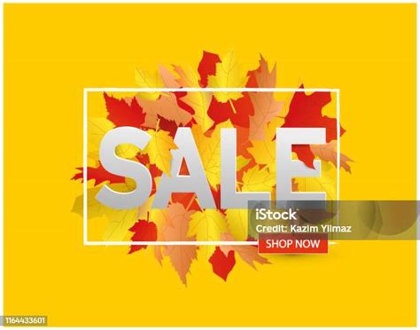 문자가 있는 가을 세일 전단지 템플릿입니다 단풍 배너 카드 라벨 배너 디자인 기하학적 배경 벡터 일러스트레이션 0명에 대한 스톡 벡터 아트 및 기타 이미지 Istock