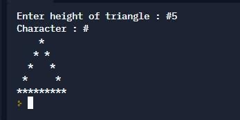 Solved Getting Input Of Height N Int Input Enter Height Chegg