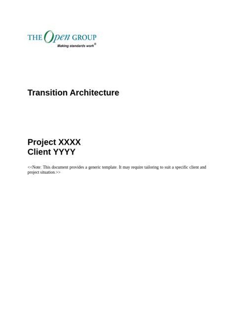 Togaf 9 Template Transition Architecture Pdf Trademark