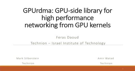 Pdf Gpurdma Gpu Side Library For High Performance Networking From