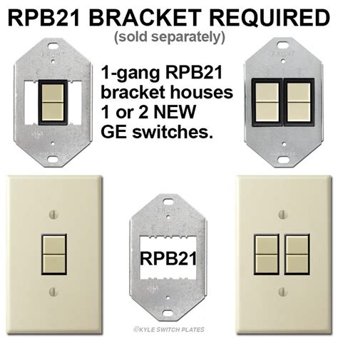 Low Voltage Ge Bracket Mount Switch Plates For One Switch