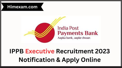Ippb Executive Recruitment 2023 Notification And Apply Online