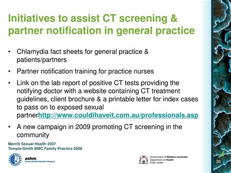 Ppt Chlamydia Screening And Partner Notification In Wa General