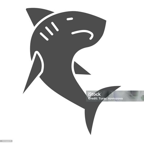 鯊魚固體圖示海洋概念白色背景的危險海洋魚標誌字形風格的鯊魚剪影圖標用於移動概念和網頁設計向量圖形向量圖形及更多互聯網圖片 Istock