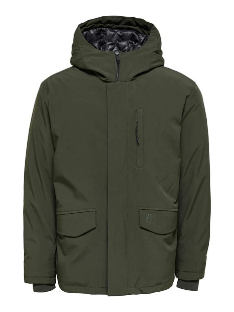 PADDED PARKA COAT | Green | SELECTED HOMME®