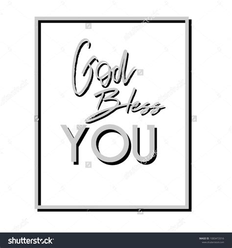 Christian Lettering God Bless You Stock Vector Royalty Free