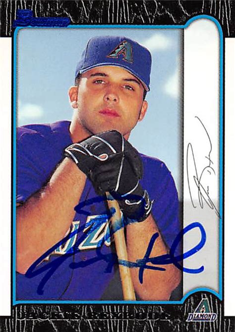 Jackie Rexrode Autographed Baseball Card Arizona Diamondbacks Ft 1999 Bowman 327