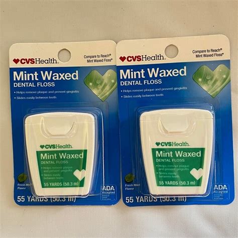 Cvs Health Waxed Dental Floss Mint 55 Yards Shopee Philippines