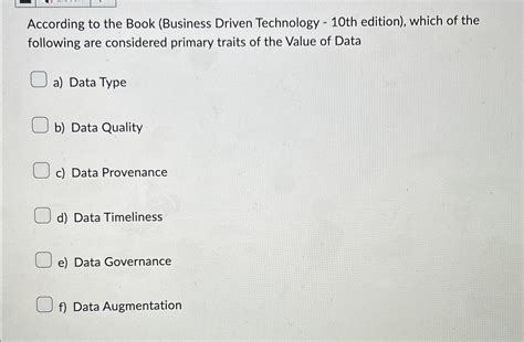 Solved According To The Book Business Driven Technology Chegg