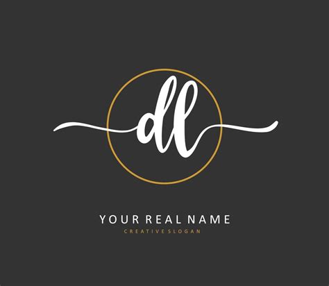 DL Initial Letter Handwriting And Signature Logo A Concept Handwriting