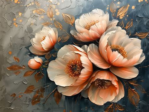 Купити картину Квіти із золотими пелюстками Штучний Інтелект у Києві доступна ціна в Україні