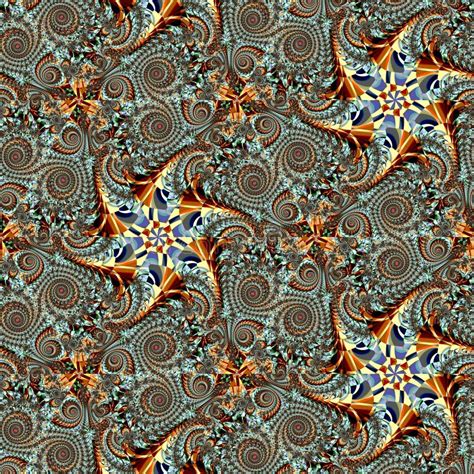 Fractal Complex Green Gold Bronze Patterns Mandelbrot Set Detail