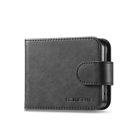 LC IMEEKE Lommebok deksel for Samsung Galaxy Z Flip G svart Mobildeksel no Kjøp billig