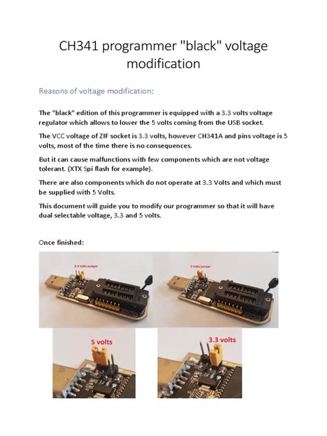 Ch341 Programmer Black Voltage Modification Pdf