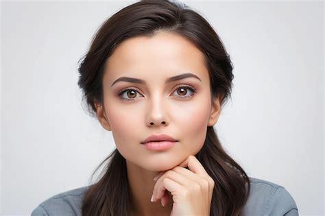 Premium Photo Cute Thinking Woman Looking Away Isolated On White