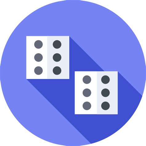 Dice Flat Circular Flat Icon