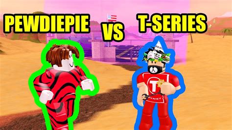 Pewdiepie Vs T Series Battle In Roblox Jailbreak Youtube