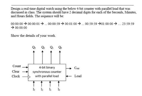 Solved Design A Real Time Digital Watch Using The Below