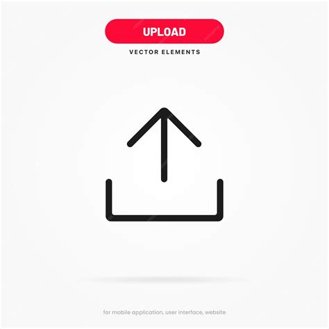 Premium Vector 3d Upload Button Icon Uploading Icon Up Arrow Bottom
