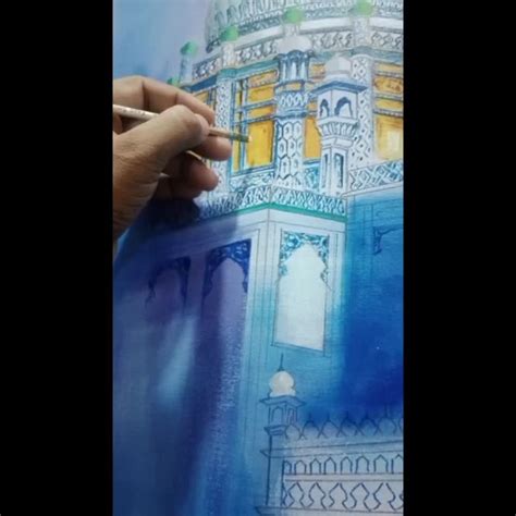 Sa Noory On Linkedin Acrylic On Canvas 18x36 Inches Shrine Of