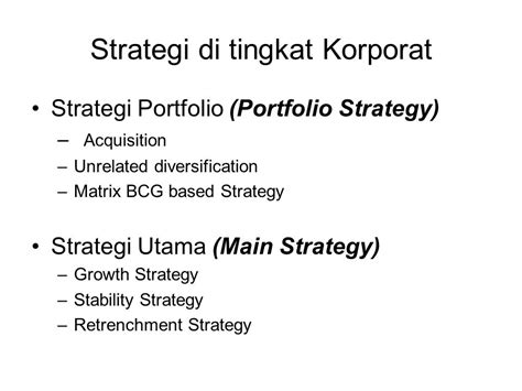Portfolio Strategy