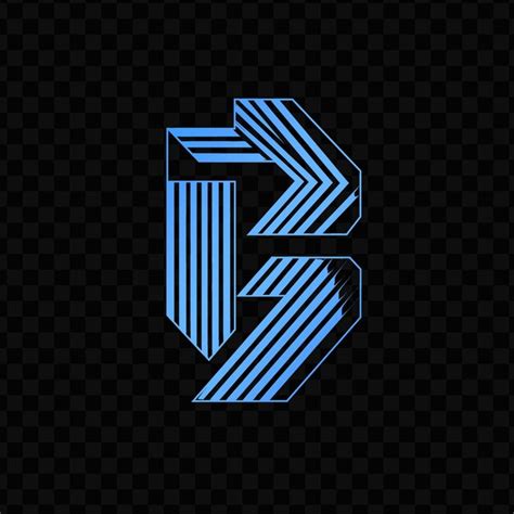 Premium Psd The Blue Letter E Is On A Black Background