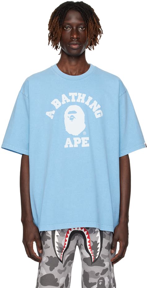 Bape Blue A Bathing Ape T Shirt A Bathing Ape