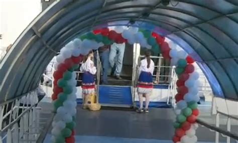 Посрещнаха първия български круизен кораб в Русе