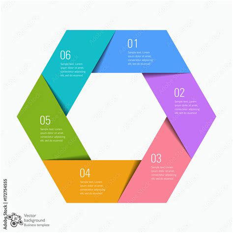 Business Chart Graphics 6 Step Process Stock Vector Adobe Stock