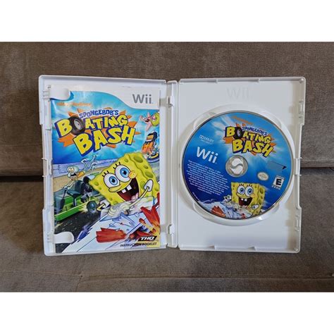 Jogo Nintendo Wii Spongebobs Boating Bash Shopee Brasil
