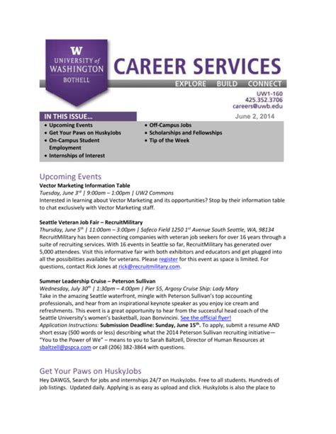 In This Issue University Of Washington Bothell