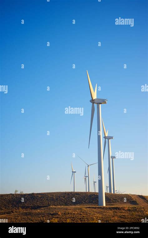 Wind Turbine Generators For Clean Electrical Energy Production Stock
