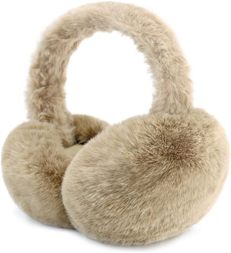 Foldable Ear Muffs For Women Cold Weather Fluffy Earmuffs Winter Warm