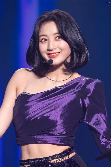 Jihyo Black Shorts Purple Top Twice 4th World Tour ‘Ⅲ Push And Pull