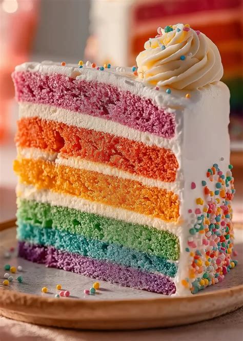 Rainbow Cake Recipe The Best Colorful Layer Cake