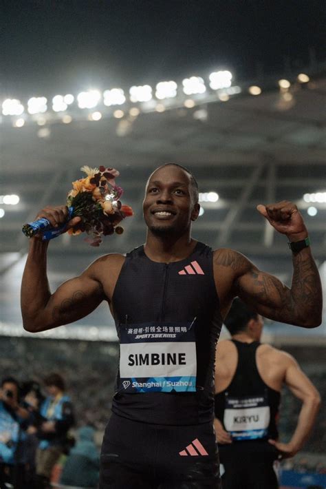 Akani Simbine Secures Victory At 2024 Shanghai Diamond League With