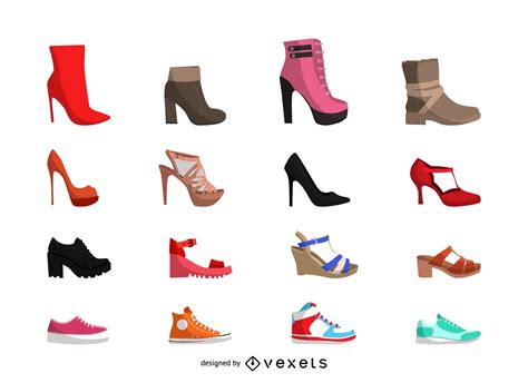 Women Shoes Illustration Set Vector Download