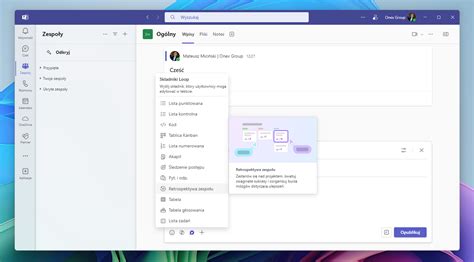 Jak używać składników Microsoft Loop w Teams