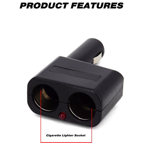 12v Twin Power Socket Cigarette Lighter Splitter Auto Electronics