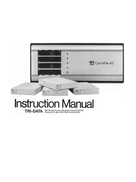 tri data cartrifile instruction manual pdf power supply